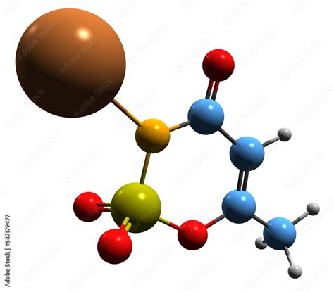 D Image Of Skeletal Formula Molecular Chemical Structure Of Calorie Free Sugar Substitute
