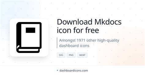 mkdocs icon dashboard icons