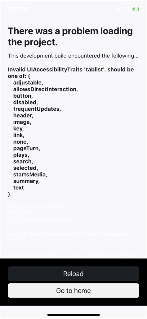 Invalid UlAccessibilityTraits Tablist Issue ReactVision Viro GitHub