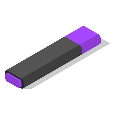 Premium Vector Purple Office Marker Icon Set Isometric Set Of Purple