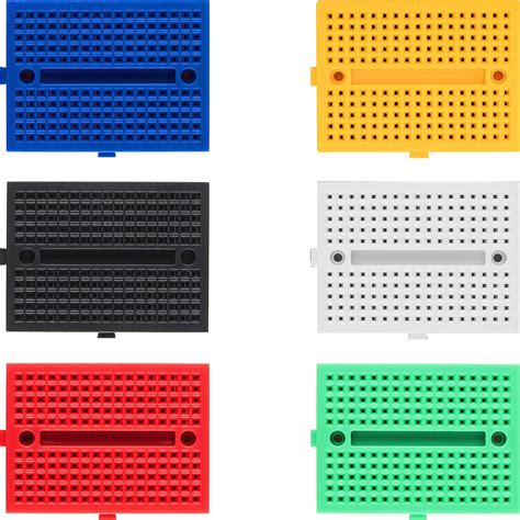 Mini Breadboard 170 Points 6 Pack Self Adhesive Prototype Boards In