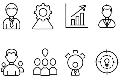 Premium Vector Business Strategy Outline Icons With Editable Stroke