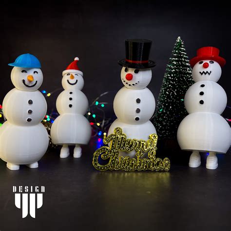 3d File Modular Snowman With Legs ☃️・3d Printer Model To Download・cults