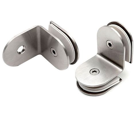 304 Stainless Steel Glass Clips 90 Degree Single Side 90 Degree Double