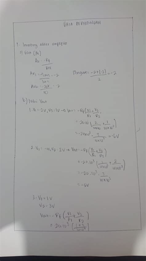 Laporan Akhir Adder Inverting Amplifier