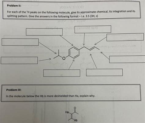 Solved Problem Ii For Each Of The 1h Peaks On The Following