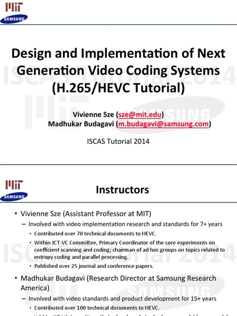 h 265 hevc tutorial 2014 iscas pdf h 264 mpeg 4 avc electronic