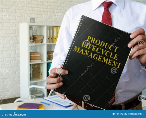 Manager Shows Product Lifecycle Management Plm Book Stock Image Image Of Development
