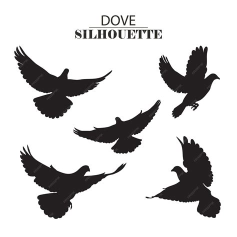 Premium Vector Dove Vector Silhouette