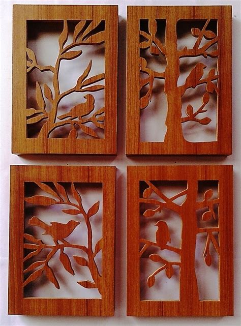 Barang Unik Hiasan Dinding 3D Siluet Motif Kayu 004 Jual Hiasan