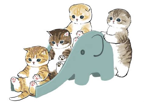 Twitter キュートなスケッチ 猫の壁紙 カワイイアート