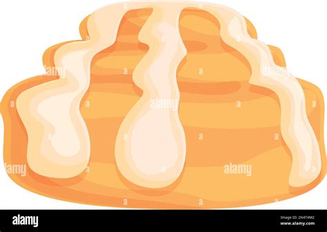 Danish Cinnamon Roll Bun Icon Cartoon Vector Pastry Food Sweet Bakery