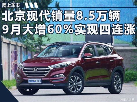 北京現代銷量85萬輛 9月大增60實現四連漲 每日頭條
