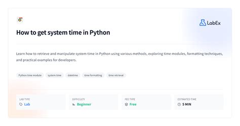 How to get system time in Python | LabEx