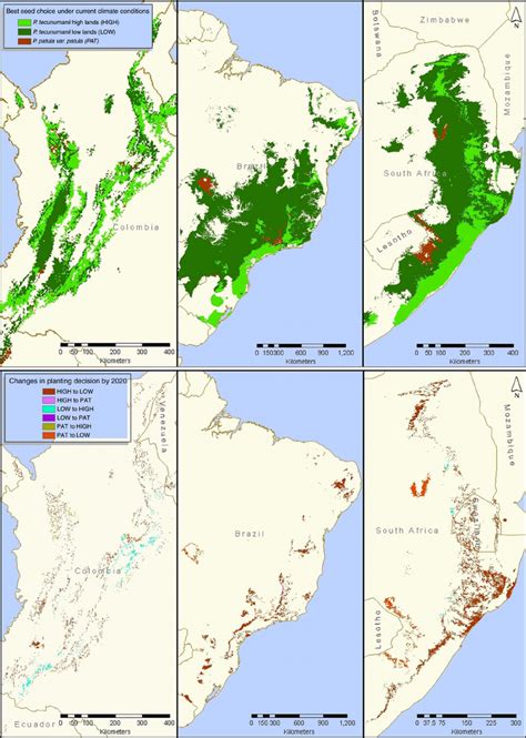 Map Of Optimal Seed Choice Under Current Conditions And Areas Where The Download Scientific