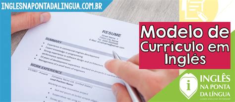 Currículo Em Inglês Exemplos Revoeduca