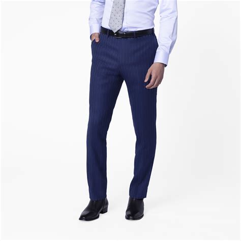 Custom Suits Made For You Harrogate Chalk Stripe Navy Suit Indochino
