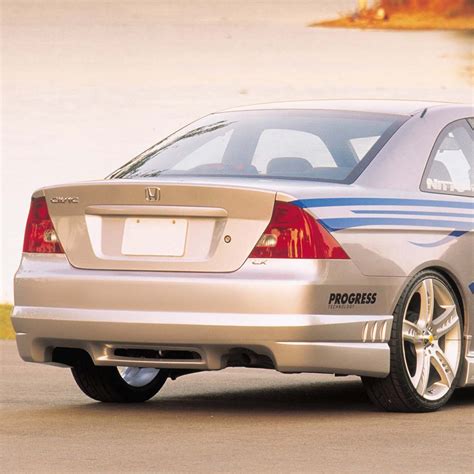 Honda Civic Sedan 4dr 2001 2005 Kbd 1 Piece Polyurethane Rear Bumper