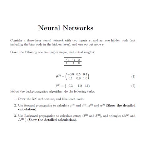 Neural Networks Consider A Three Layer Neural Network