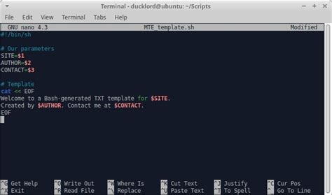 how to create txt template scripts in bash make tech easier