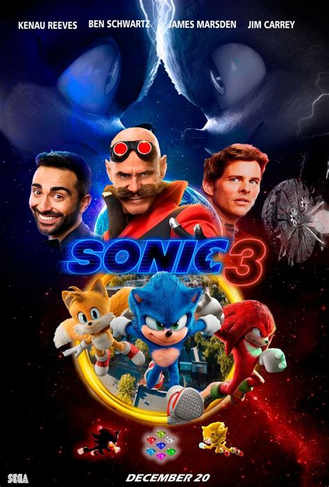 Sonic 3 poster edit by me 2024 Pelicula de sonic Arte erizo Cómo