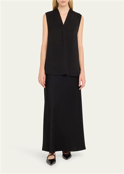 Kobi Halperin Sachi Straight Satin Back Crepe Maxi Skirt Bergdorf Goodman