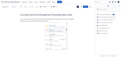 Jira Service Management Knowledge Base Review