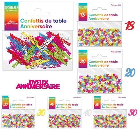 Confettis De Table Multicolore En Papier Surprisez Vous