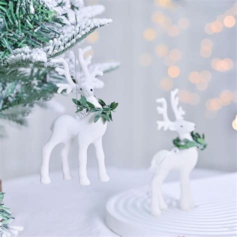 Christmas Clearance Baetikot Christmas Flocking Wreath Cute Scene Solar
