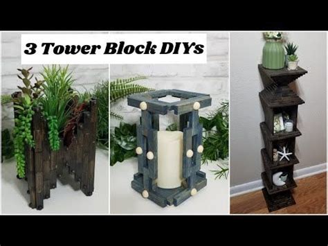 TUMBLING TOWER BLOCK DIYS Diy Dollar Tree Decor Dollar Tree Diy Crafts Dollar Tree Decor