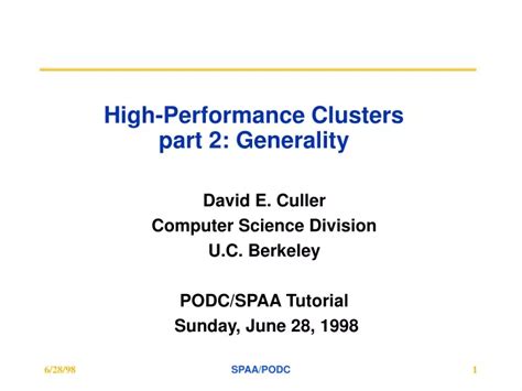 ppt high performance clusters part 2 generality powerpoint