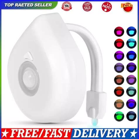 Motion Sensor Toilet Light Simple Battery Operated Bright Night Lamp