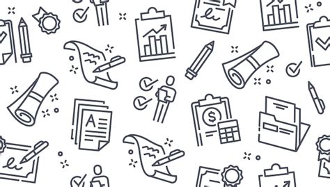 premium vector planning seamless line pattern