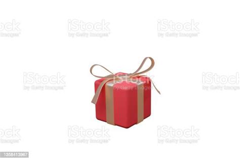 흰색 배경에 리본 리본이 있는 3d레드 기프트 박스 크리스마스 생일 3d 렌더링 0명에 대한 스톡 사진 및 기타 이미지 0명