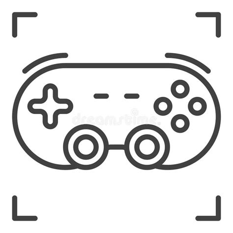 Video Game Controller Or Gamepad Vector Outline Icon Or Symbol Stock