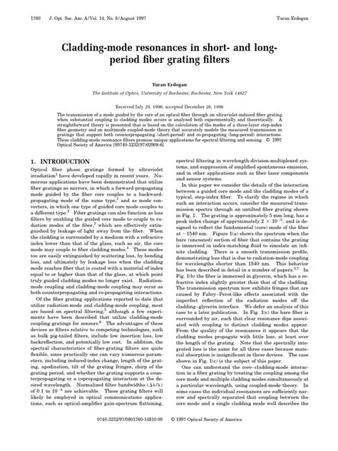 Pdf Cladding Mode Resonances In Short And Longperiod Dokumentips