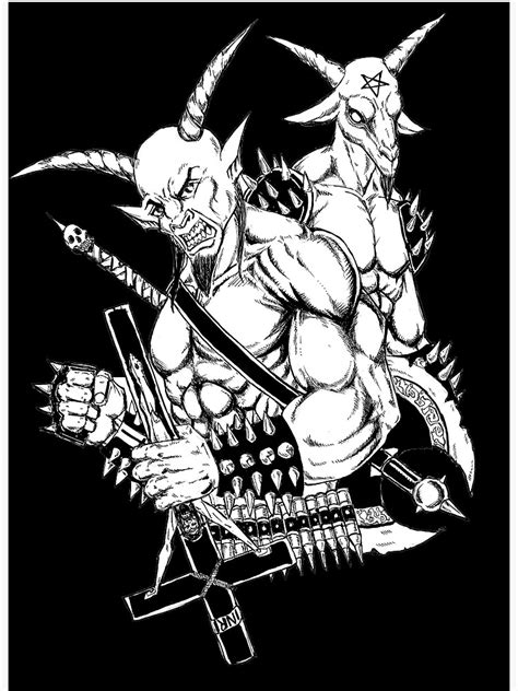Goatlord And Baphomet Death Metal Art Poster For Sale By Alaricbarca