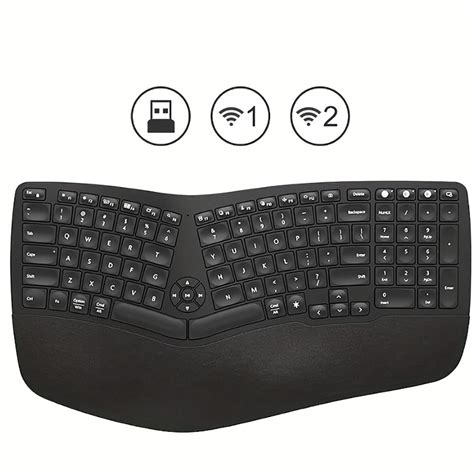 JOMAA G Wireless Split Keyboard Rechargeable Backlight Energy Saving Keyboard Ergonomic Dual