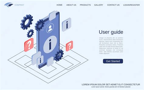 Premium Vector User Guide Online Support Technical Service Flat 3d