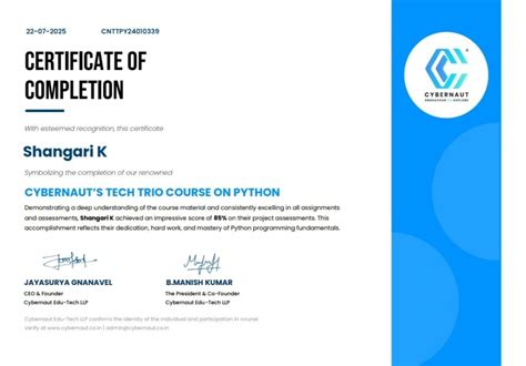 Happy To Share That Ive Successfully Completed The Python Programming