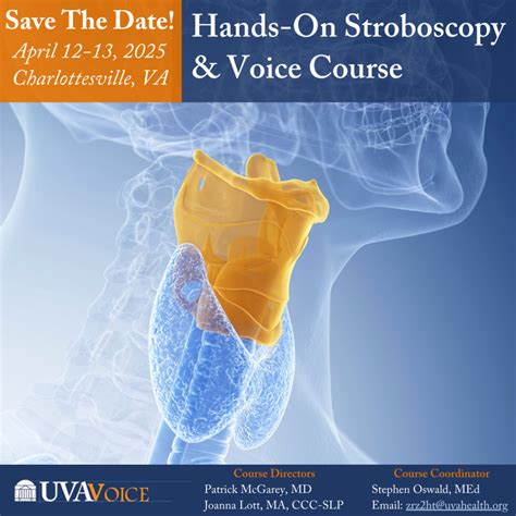 2025 Uva Voice And Stroboscopy Course Uva Department Of Otolaryngology