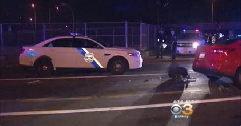 Philly Officer Injured When Patrol Car Struck Cbs Philadelphia