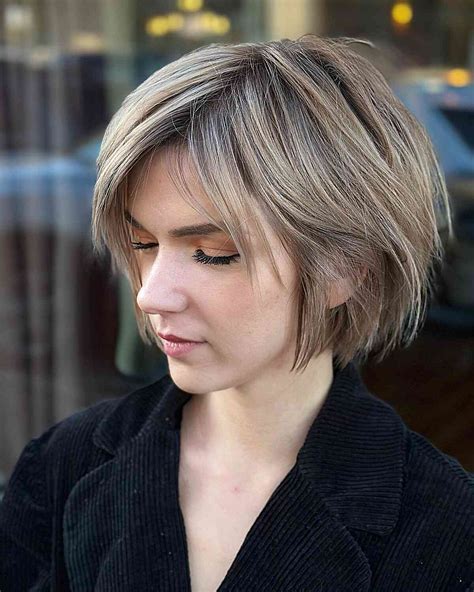 Freshen Up Your Look With A Short Bob Highlighted Hair See Before And After Photos