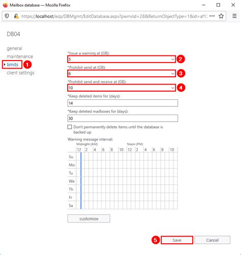 Configure Mailbox Database Storage Quotas Ali Tajran