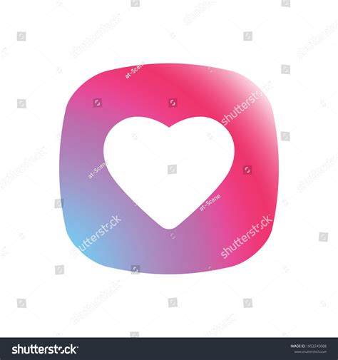 Heart App Icon Button Stock Vector Royalty Free Shutterstock