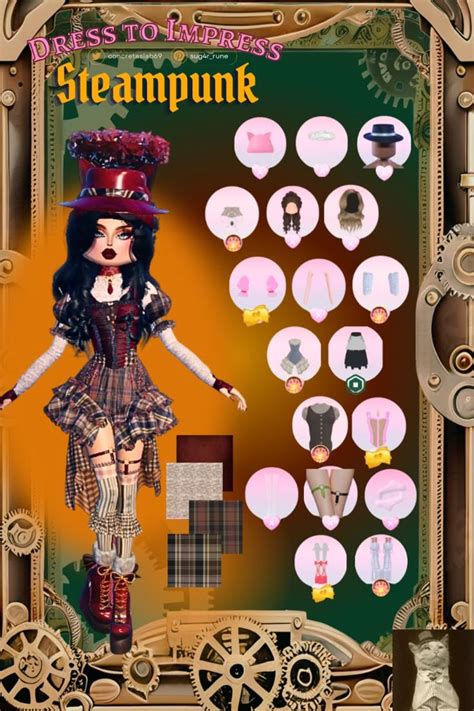 Steampunk Dress To Impress Dti Guide Inspo With Top Hat