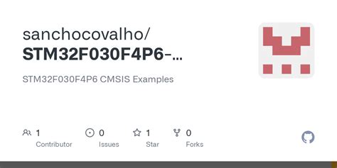 Github Sanchocovalhostm32f030f4p6 Cmsis Examples Stm32f030f4p6
