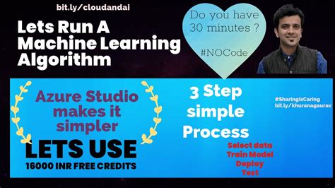 Lets Run Machine Learning Algorithm No Code Azure Ai900 Youtube