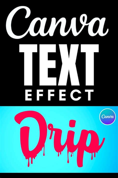 canva text effect : Create Dripping Text Effects in Canva | Text effects, Canva tutorial, Canvas