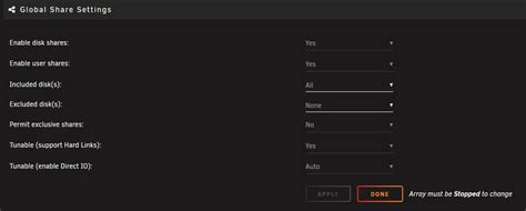 Exclusive Share Cant Be Enabled No Dropdown General Support Unraid